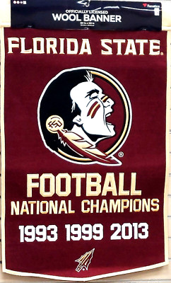 FSU Seminoles Embroidered Wool Football National Champions Banner 24 ...