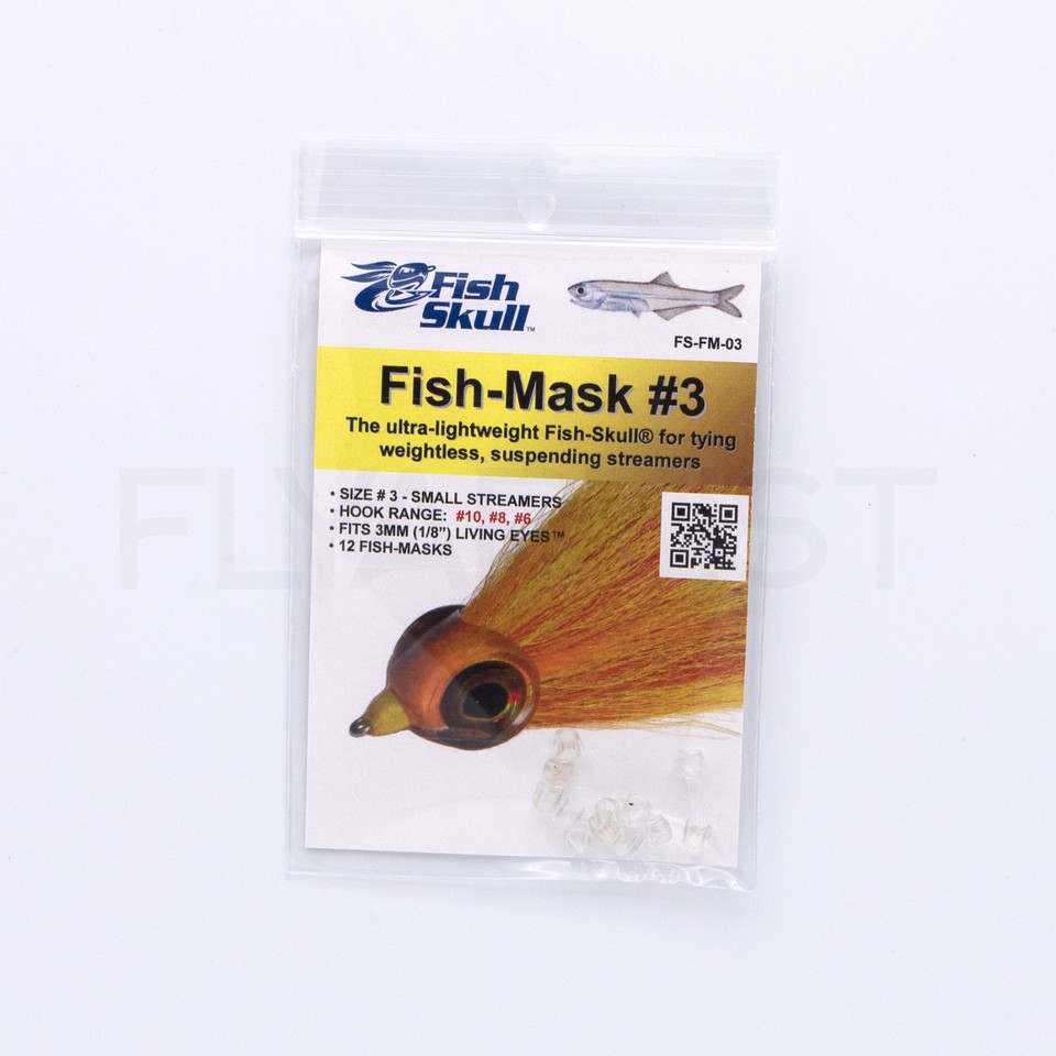 FISH SKULL FISH MASK - Fly Tying Clear Streamer Heads by Flymen - All ...
