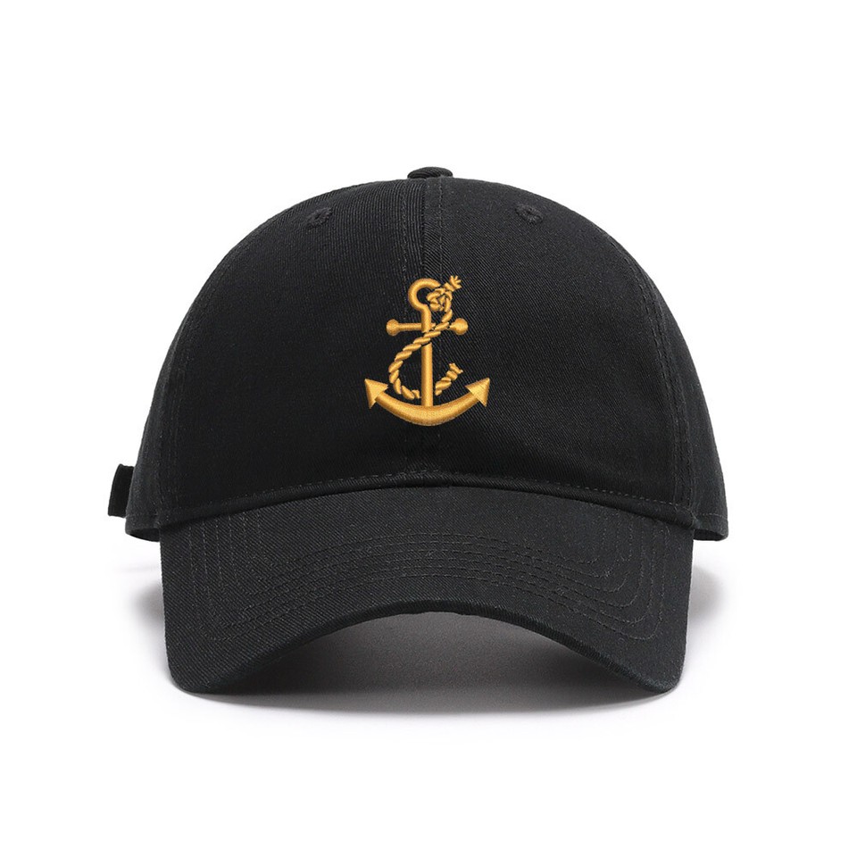 Men's Unisex Baseball Cap for Anchor Embroidery Hat Cotton Baseball ...
