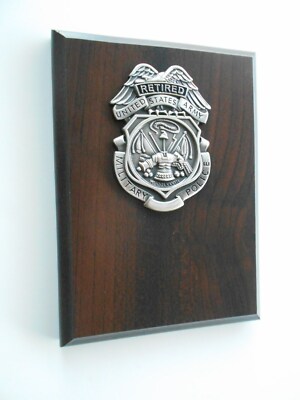 US Army Military Police "Retired" Shield Plaque Sign | eBay