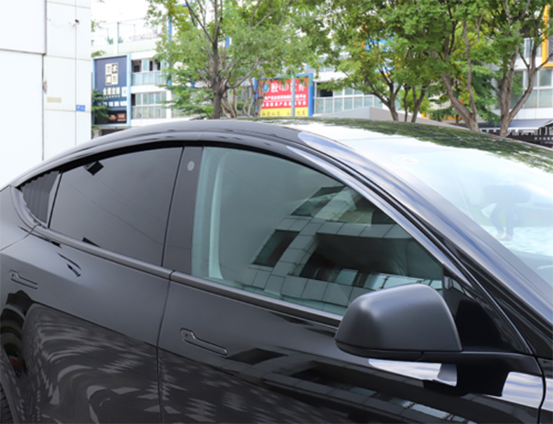 For Tesla Model Y 2020-2022 Glossy Black Window Visor Shade Sun Rain ...
