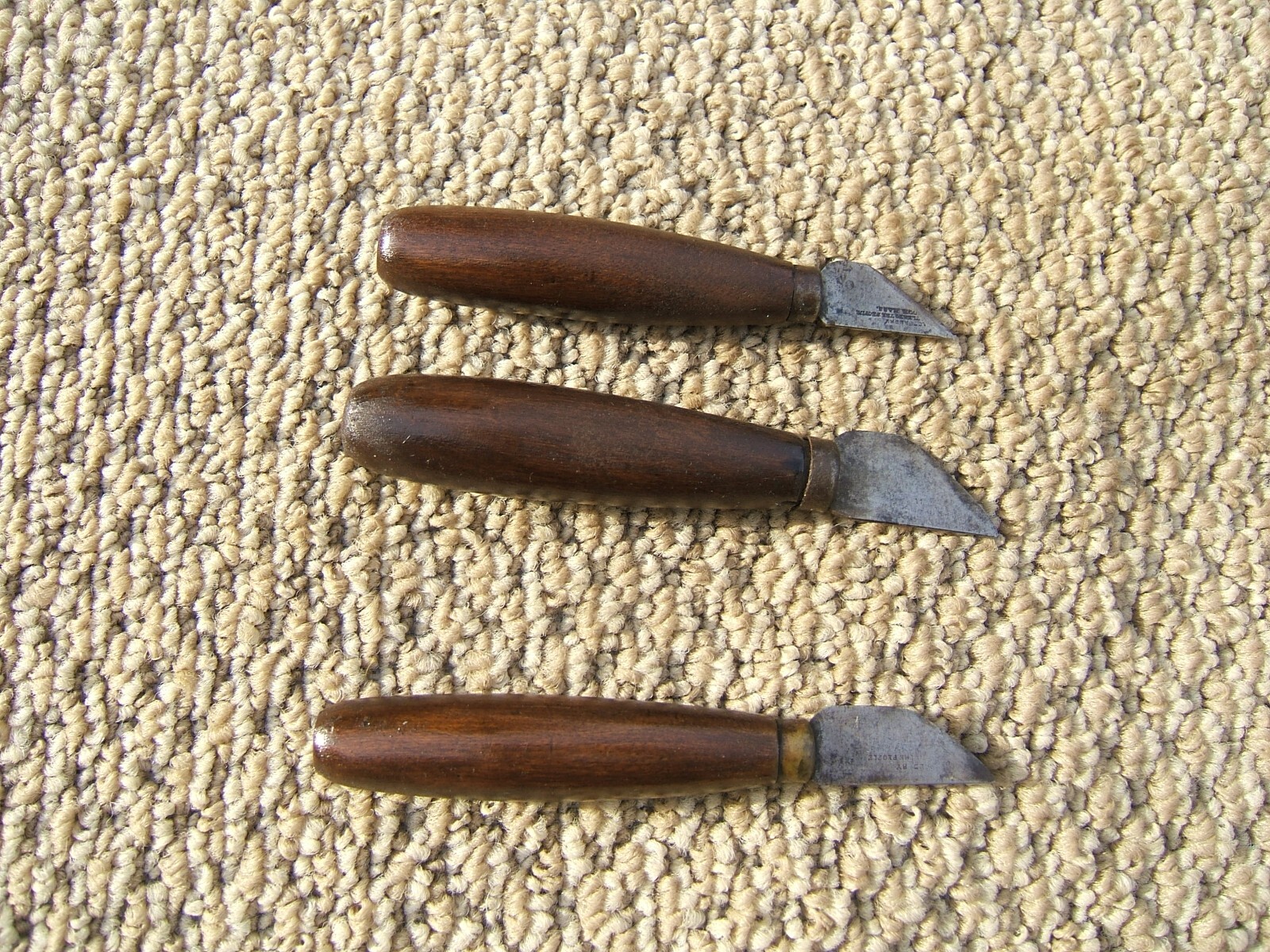 3 LEATHER KNIVES COBBLER SHOEMAKER SADDLER HARNESS MAKER TOOLS | eBay