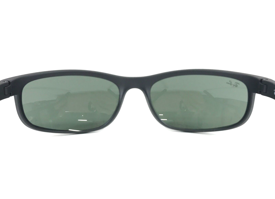 Ray-Ban Sunglasses RB2027 W1847 Matte Black Rectangle Frames with Green ...