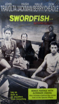 Swordfish (VHS, 2001, Warner Bros.) Hugh Jackman/John Travolta/Halle Berry! 85392132232| eBay