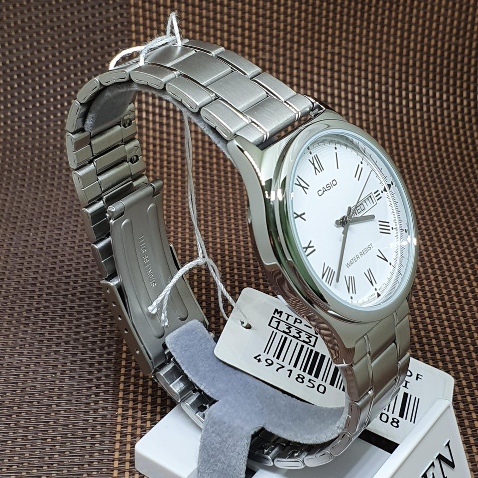 Casio MTP-V006D-7B White Dial Analog Roman Numeral Men's Classic Casual ...