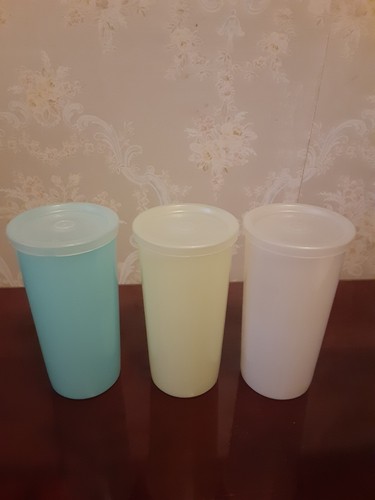 Vintage Tupperware Pastel Juice Cups Set of 3 Small Tumblers | eBay