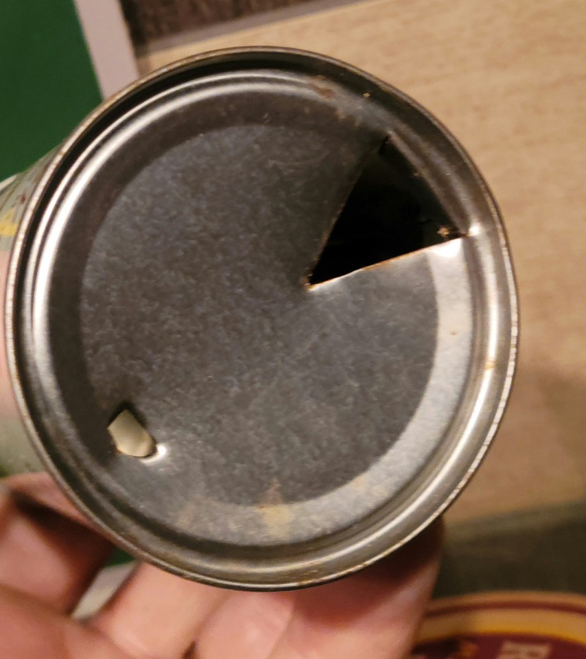 1968 BOTTOM OPENED GILT EDGE STEEL PULL TAB BEER CAN BOSCH BREWING ...