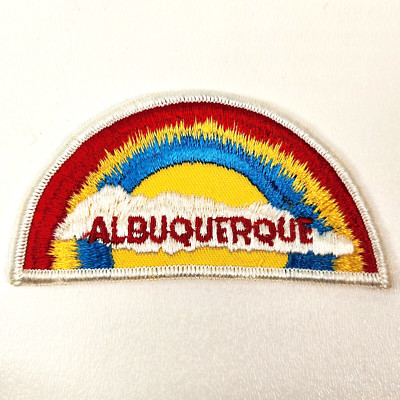 Albuquerque New Mexico Rainbow Cloud Souvenir Embroidered Patch Badge ...