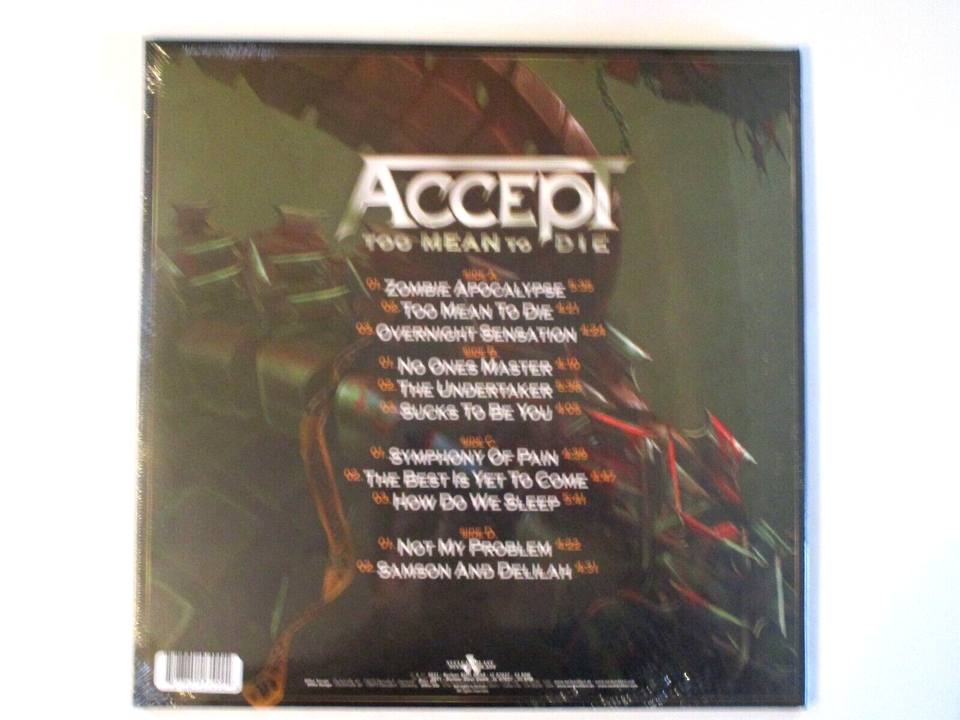 ACCEPT TOO MEAN TO DIE LP 2021 IMPORT SILVER (2) DOUBLE VINYL | eBay