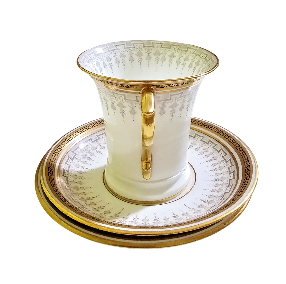 Royal Doulton Greek Key Cup and 2 Saucers-Exquisite! | eBay