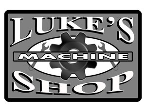 Personalized MACHINE SHOP Garage Sign Printed w YOUR NAME Aluminum GREY ...