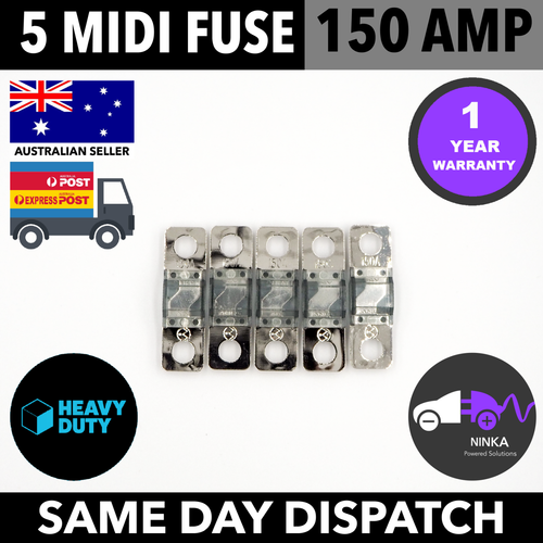 5 x 150 AMP Midi Fuses 150A 4 x 4 Dual Battery ANS Fuse Holder Solar ...