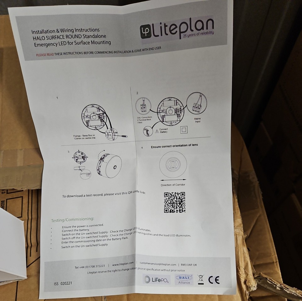 Liteplan Emergency LED Halo Lighting Surface Round CRW/1/DA/OA | eBay UK