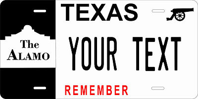 Lone Star Alamo License Plate Personalized Custom Car Auto Bike ...