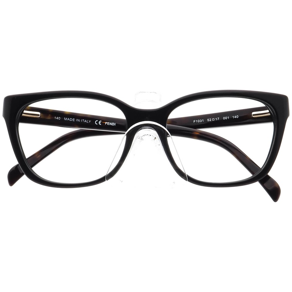 Fendi Eyeglasses F1031 001 Black/Tortoise Rectangular Frame Italy 52[]17 140 | eBay