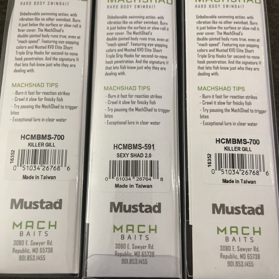 Mach baits machshad Hard Body swimbait 7/16 slow sink Killer Gill Sexy ...