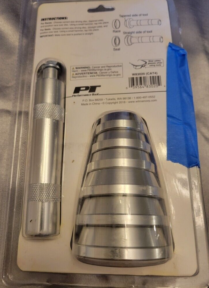 PT Performance Tool W83020 Bearing Race & Seal Installer Driver Set 7 ...