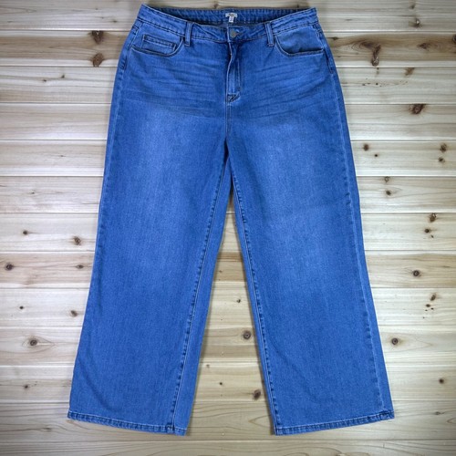 Reba Jeans Womens 12 Wide Leg High Rise Cropped Reba McEntire Denim ...