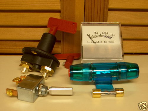 Wind Generator Turbine STOP SWITCH & AMMETER & BATTERY DISCONNECT & AGU ...