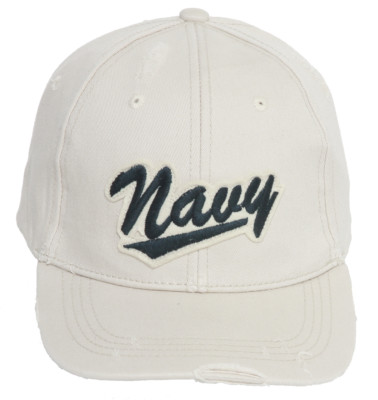 United States Navy Script Distressed Adjustable Ivory Cap | eBay
