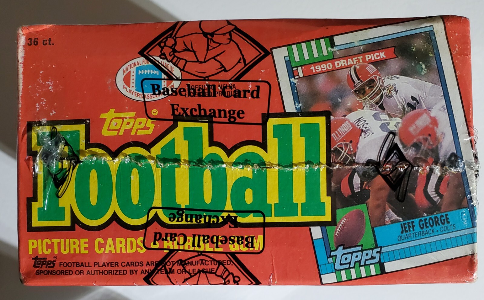 1990 Topps Football Unopened Wax Box BBCE From a Sealed Case FASC ...