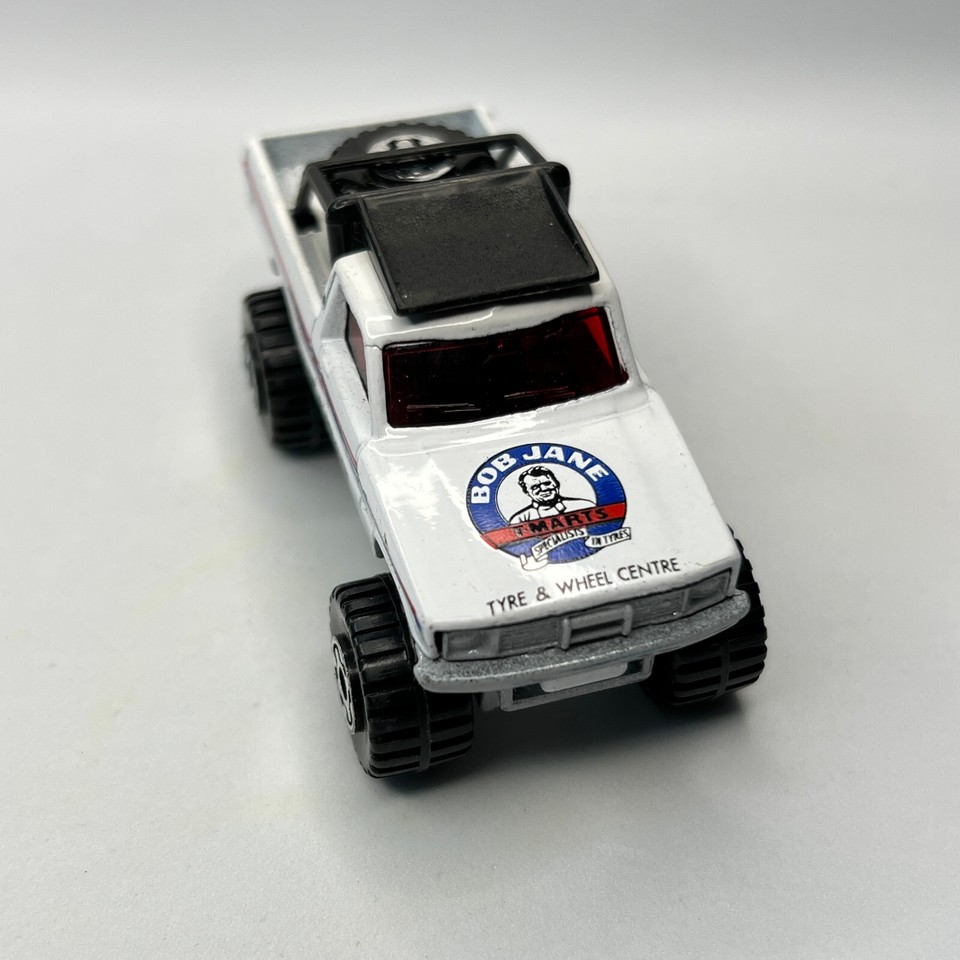 Matchbox 4x4 Open Back Truck Bob Jane Tyre and Wheel Centre White Body ...