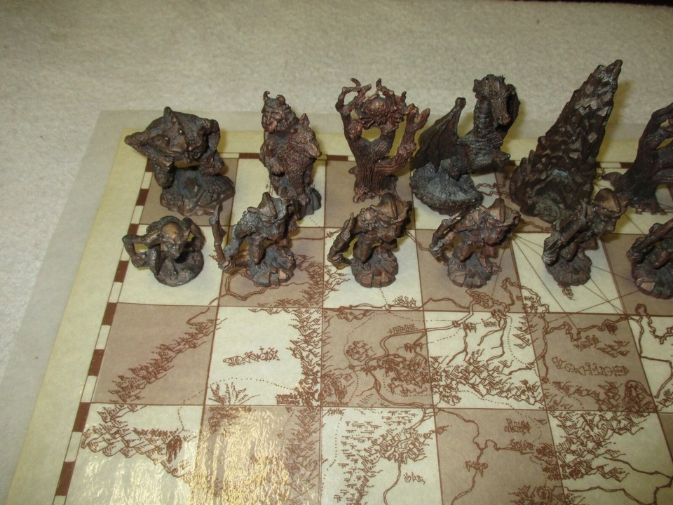 HOBBIT CHESS SET 1979 FELLOWSHIP FOUNDRY COMPLETE SET KEVIN O'HARE ...