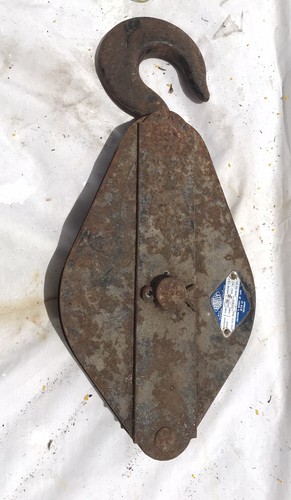 Vintage Industrial 10 CWT Large Sturdee Rope Pulley | eBay Australia