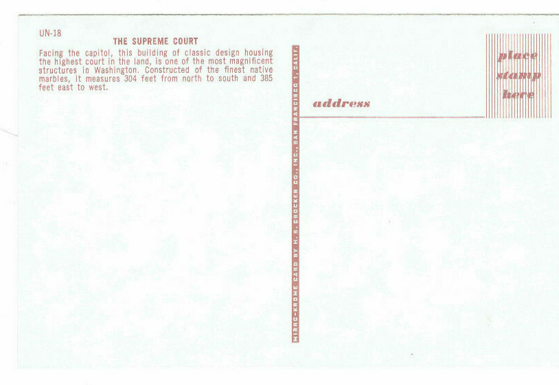 The Supreme Court Washington DC #Postcard | eBay