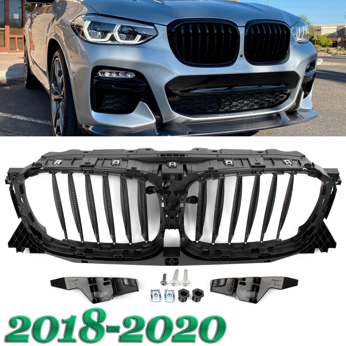 For BMW X3 G01 X4 G02 2018-2021 Radiator Grill Air Shutter W/Motor ...