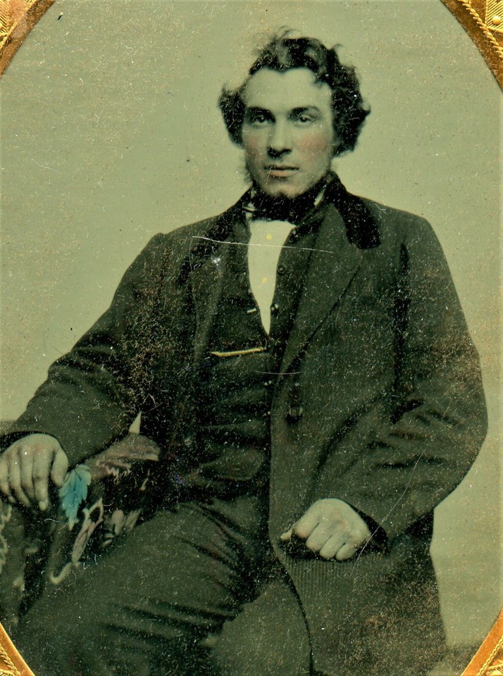 Handsome Man, Antique Ambrotype Photo, Holmes Booth Haydens Gutta ...