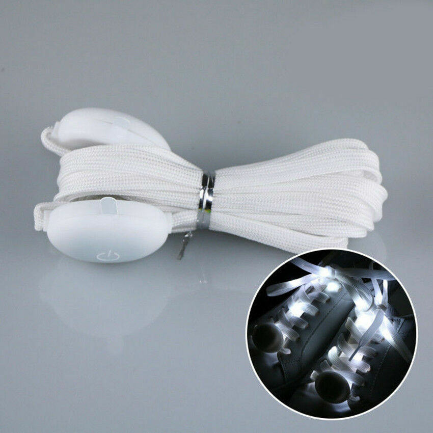 Fashionable LED Glowing Shoelaces RGB Night Light Up Flash Shoestring ...