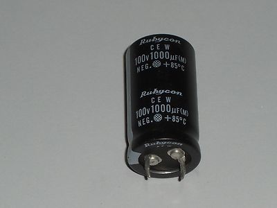 RUBYCON, 100V, 1000uF, CEW Series, Rare to find Capacitor C.1990's~ (x ...