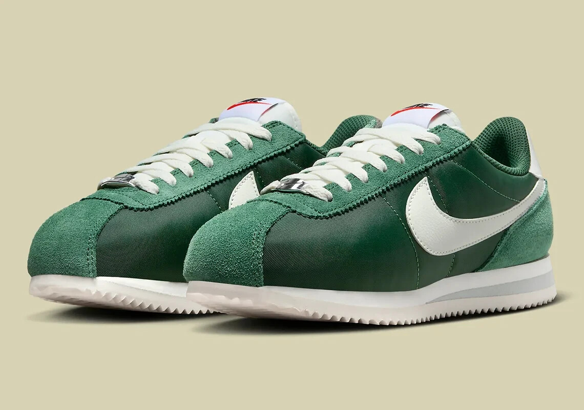 Nike Cortez TXT Shoes 'Fir' Green Sail DZ2795-300 Women's Nike Cortez TXT Shoes 'Fir' Green Sail DZ2795-300 Women's