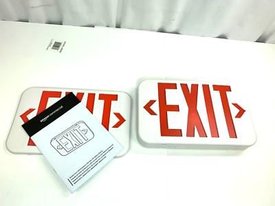 Amazon Commercial LED Emergency Exit Sign, Double Face EXIT with ...