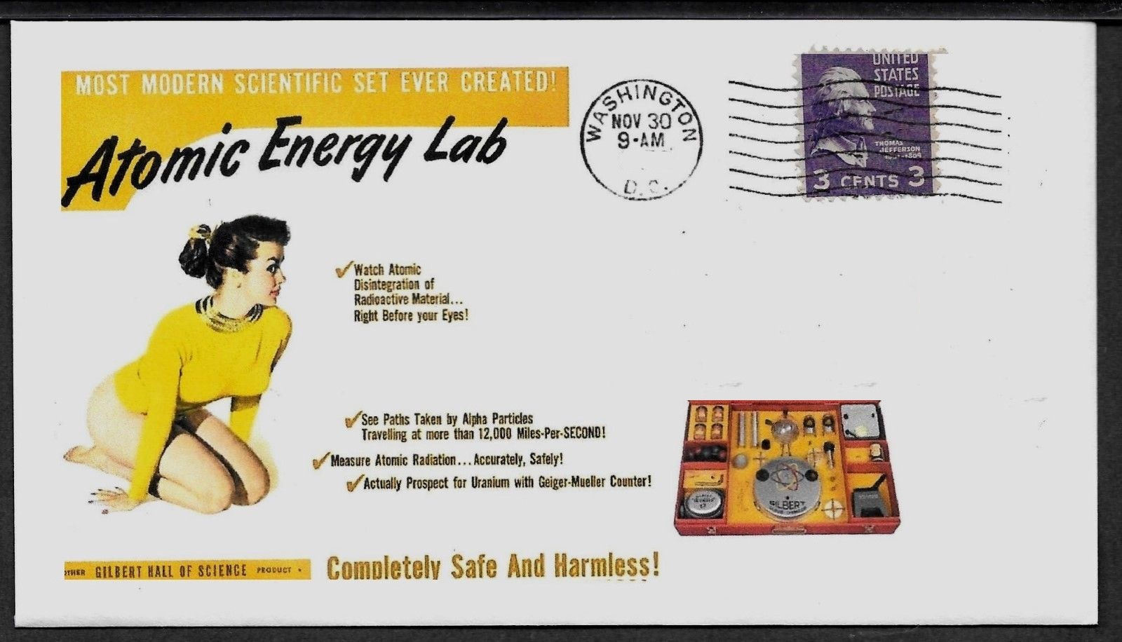 1950s Gilbert Atomic Energy Lab Ad Featured on Collector's Envelope ...