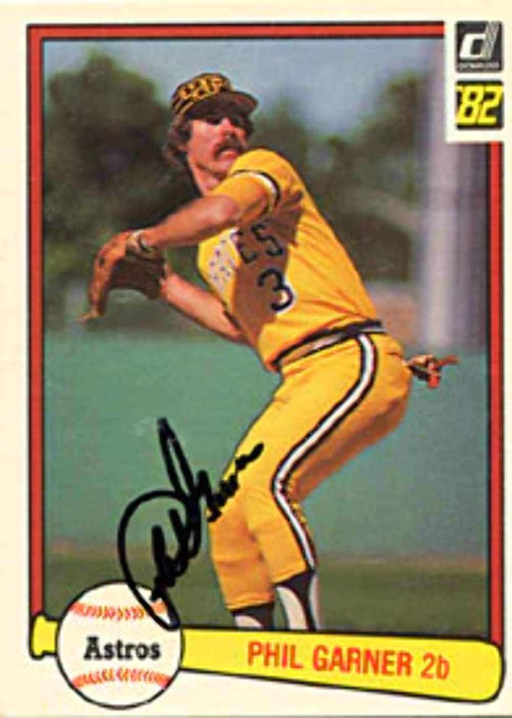 Phil Garner Autographed / Signed 1982 Donruss No.544 Houston Astros ...