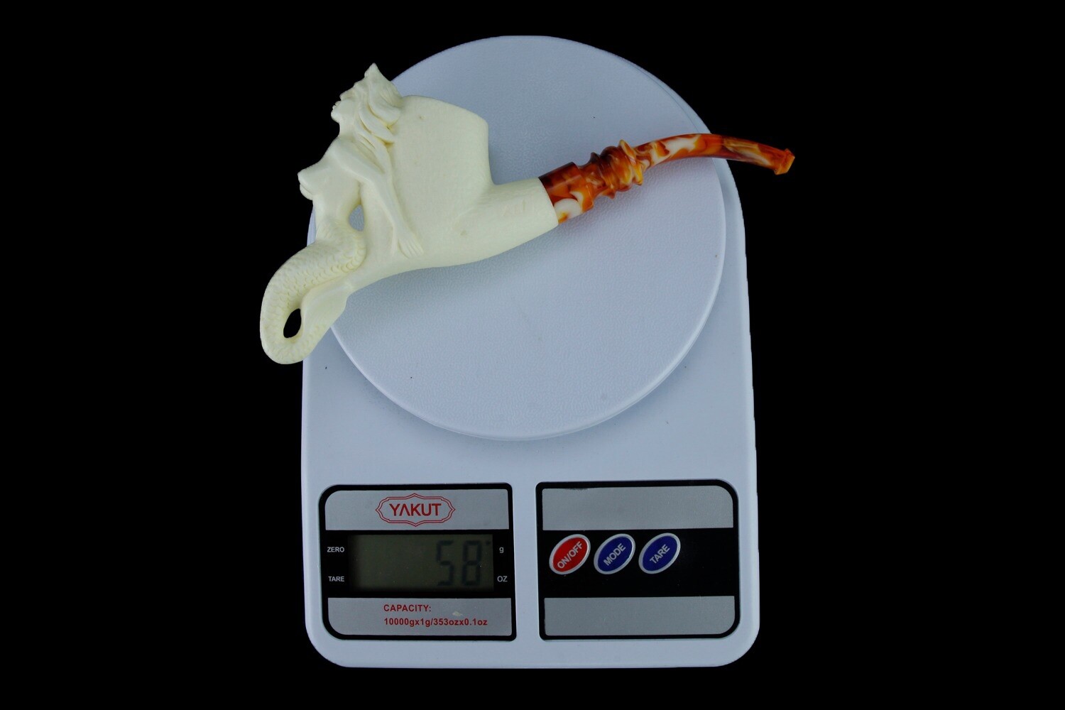 Mermaid Smoking Pipe Block Meerschaum-NEW Handmade Custom Made Fitted ...