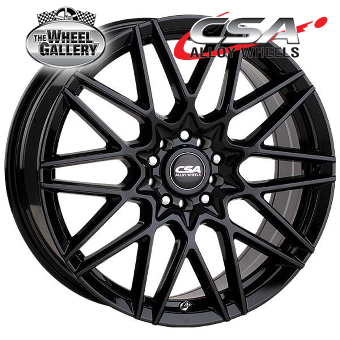CSA Hotwire 17x7 4/100 40P Gloss Black Set of Alloy Wheel Wheels | eBay