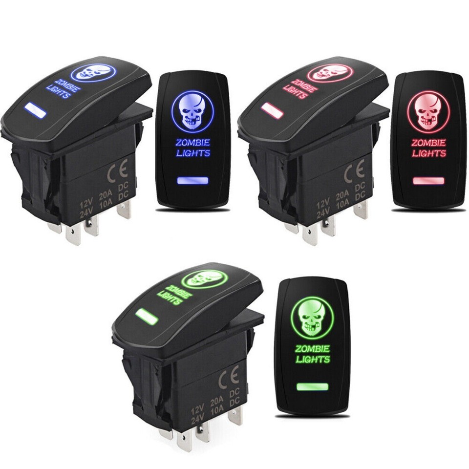 5 Pins LED Light Control Rocker Switch for ATV UTV ARB Carling Truck ...