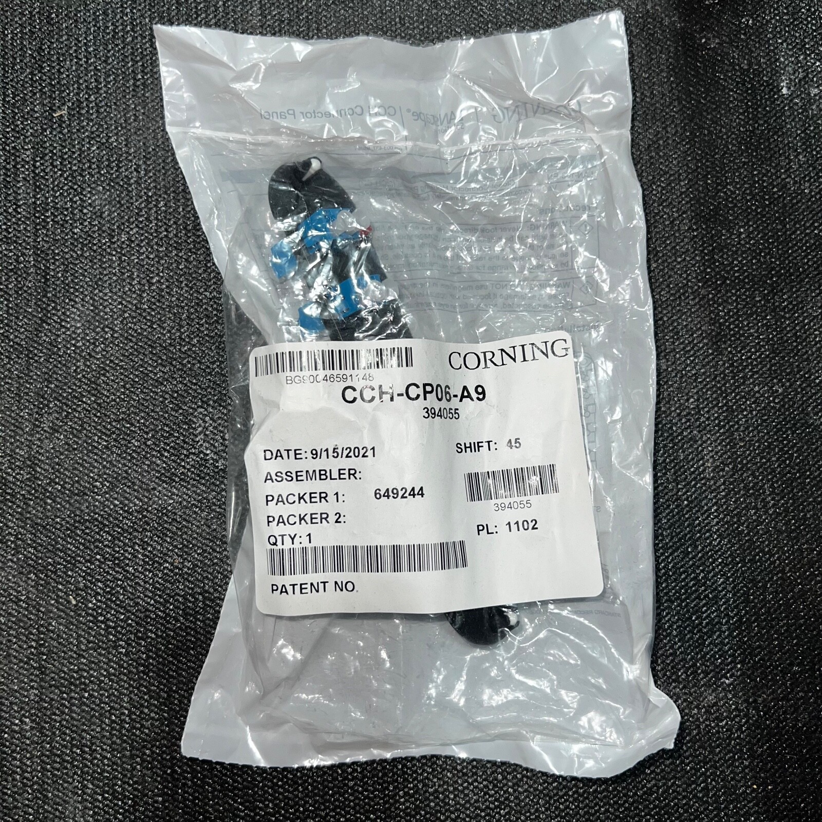 Corning Cch-cp06-a9 Patch Panel 3 LC Duplex Os2 Singlemode Adapters for ...