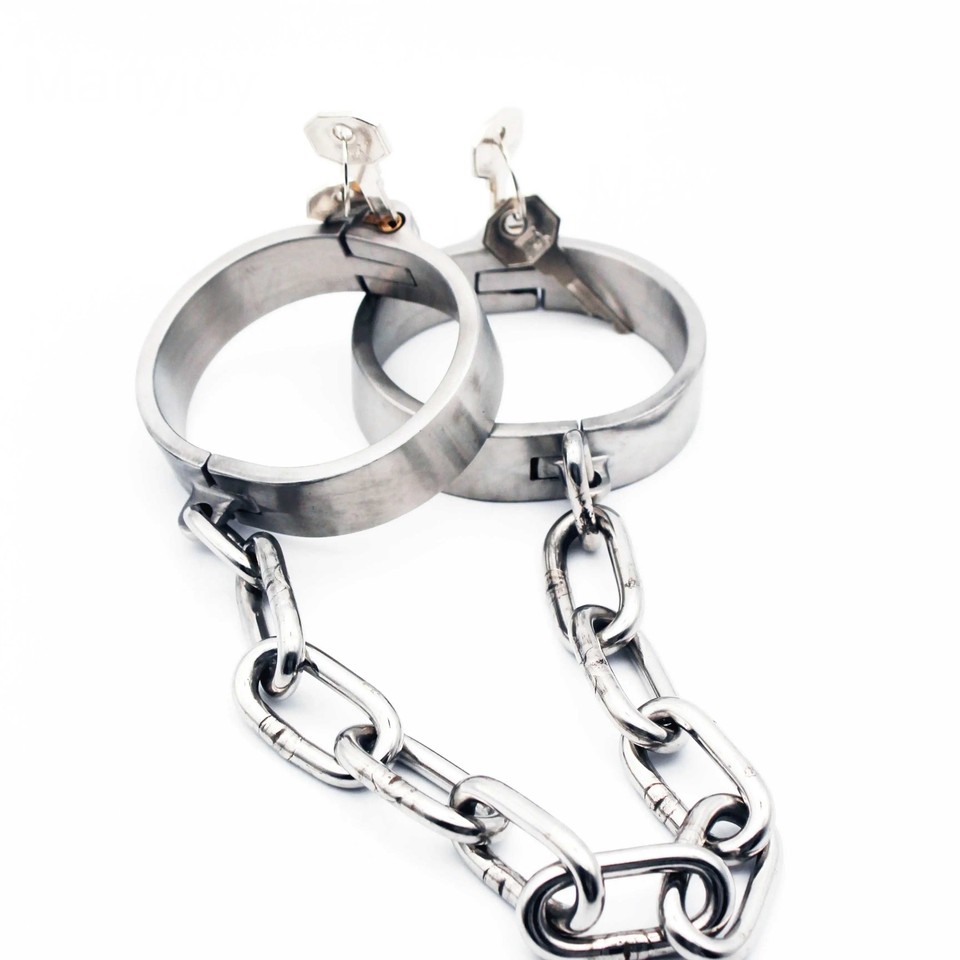 Stainless Steel Bondage Handcuffs Ankle Cuffs Neck Collar Heavy Duty ...