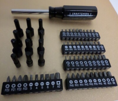 New Craftsman 63pc Magnetic Handle/Nut Driver, Phillips/Torx/Square ...