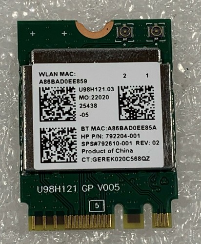 HP 792610-001 792204 Realtek RTL8723BE Wi-Fi WLAN sans Fil Carte ...