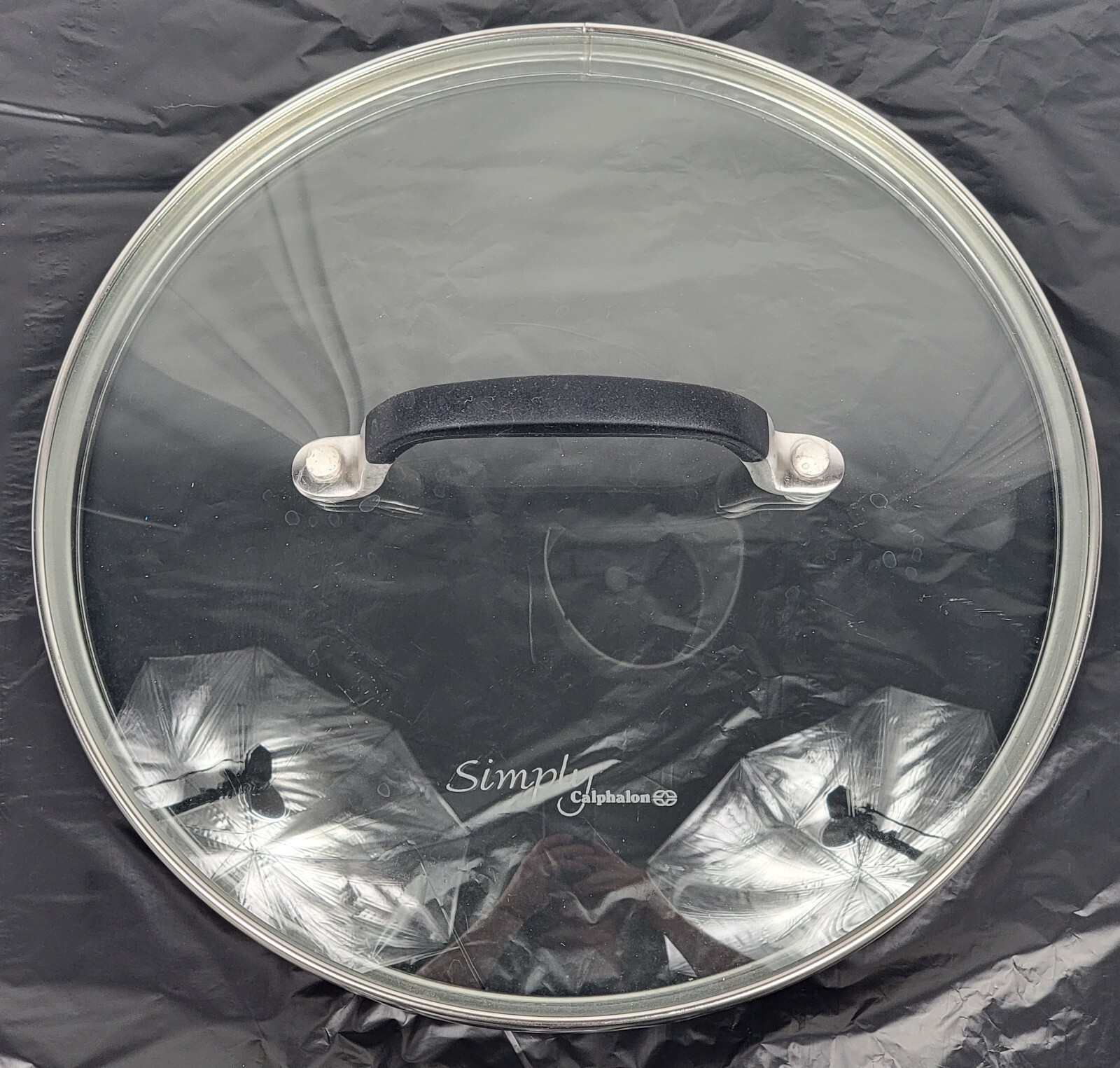 Simply Calphalon 8.5 inch Replacement Tempered Glass Fry Pan Lid ID 9.5 ...