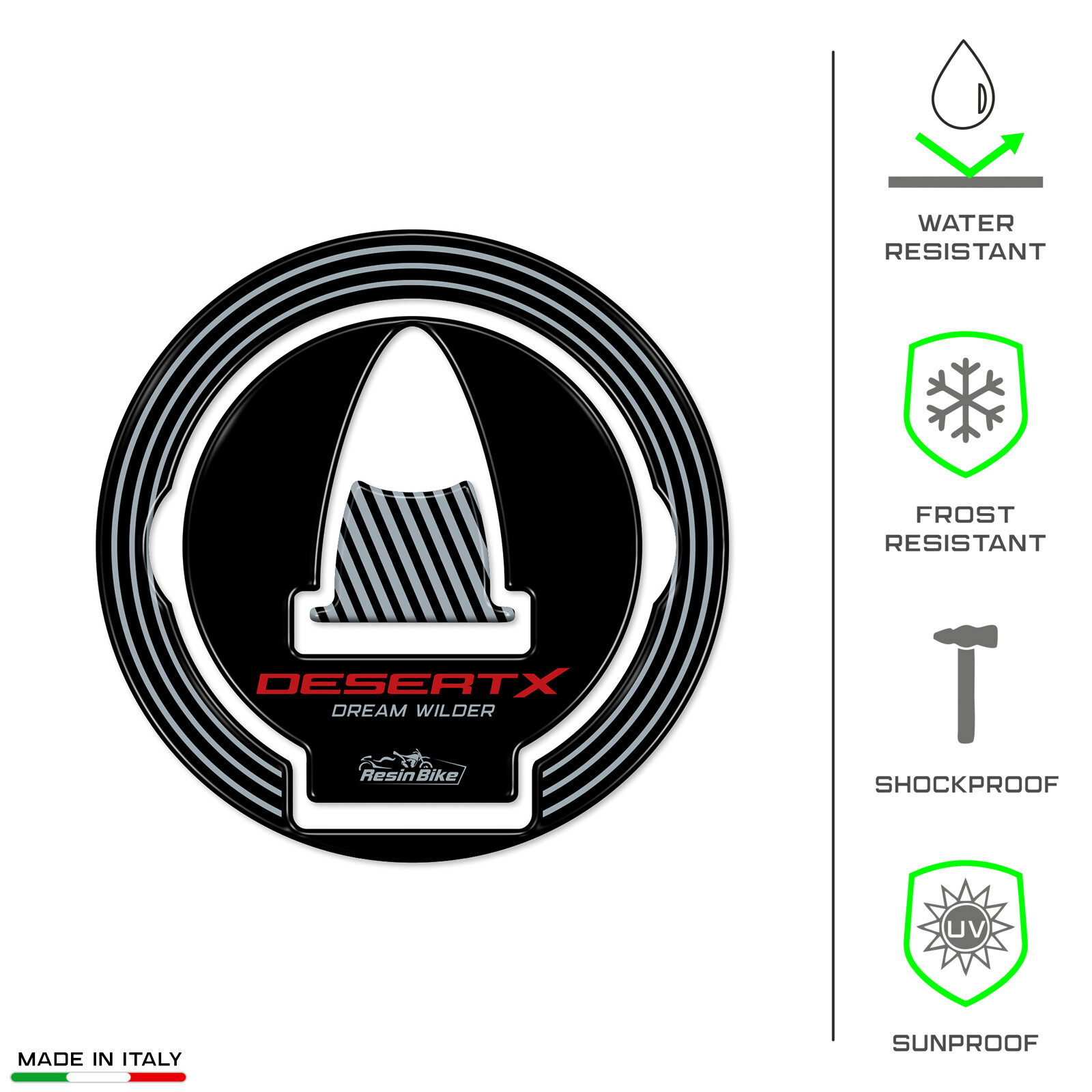 Stickers Resin 3D Motorcycle Fuel Cap Compatible Ducati Desert X R22 ...