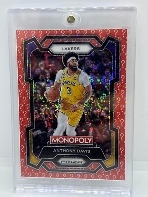 2023-24 Prizm Monopoly Anthony Davis Question Mark Disco All Star Card ...
