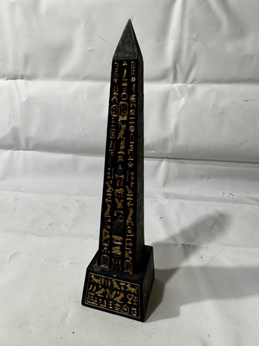 Summit Collection Egyptian Obelisk black with gold hieroglyphics | eBay
