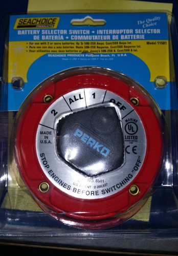Perko Battery Selector Switch Dual Position 8501 Dual Batteries Marine ...