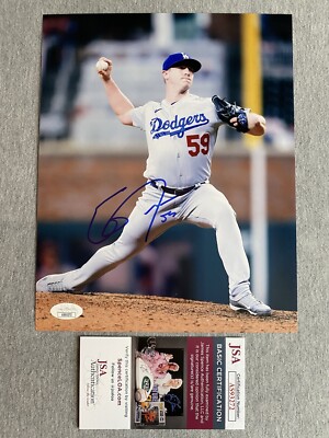 LOS ANGELES DODGERS- EVAN PHILLIPS AUTOGRAPH 8x10 ACTION PHOTO JSA ...